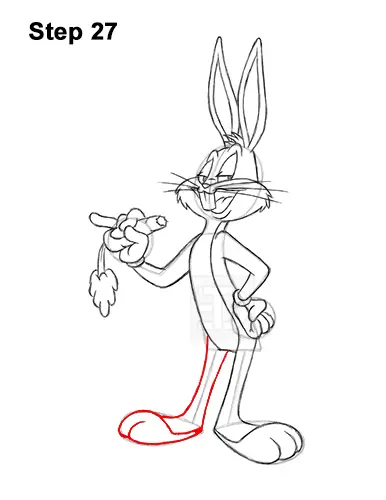 How To Draw Bugs Bunny Full Body VIDEO Step by Step Pictures